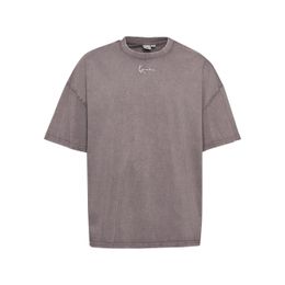 T-Shirt Karl Kani "Karl Kani Herren", Jungen, Gr. M, grau, 100% Baumwolle, oversize, Rundhals, Shirts T-Shirt