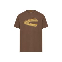 Print-Shirt Camel Active, Jungen, Gr. 4XL, braun (mud braun), Jersey, Obermaterial: 100% Baumwolle, bedruckt, normal h&uuml;ftbedeckend, Rundhals, Shirts, mit Logo-Print