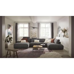 Wohnlandschaft Musterring "Lucia U-Form", grau (dunkelgrau), B:434cm H:81cm T:204cm, Sofas, Wohnlandschaft, Verschiedene Farben, Cord-Bezug, Gesamtbreite 434 cm