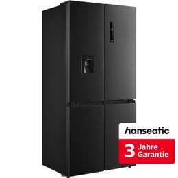 Hanseatic Multi Door "HCD18983CWD", Energieeffizienz: C (A-G), silber (schwarz), Wasserspender, K&uuml;hlschr&auml;nke, inkl. 3 Jahre Herstellergarantie