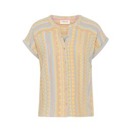Kurzarmbluse Cream "Kurzarm-Bluse CRSola", Damen, Gr. 36, bunt (truffet jaquard), Obermaterial: 100% Baumwolle CO., Blusen