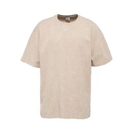 T-Shirt Karl Kani "Karl Kani Herren", Jungen, Gr. S, taupe, 100% Baumwolle, oversize, Rundhals, Shirts T-Shirt