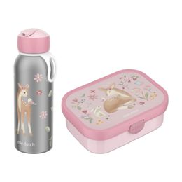 Lunchbox Mepal "Lunchset mit Thermoflasche Campus 2er Set", bunt (fairy garden), B:2cm H:2cm L:2cm, Kunststoff, Lebensmittelaufbewahrungsbeh&auml;lter, Lunchbox, Sp&uuml;lmaschinengeeignet