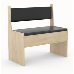 Bank Vcm "Holz Eckbank Sitzbank Bank Truhe Esal Breite 80 cm", braun (anthrazit, honig, eiche), B:80cm T:42cm, Obermaterial: 100% Holz Wood., Sitzb&auml;nke