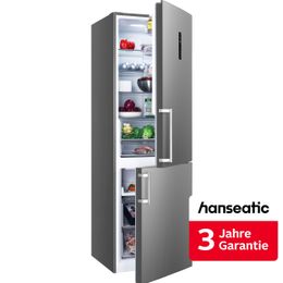 Hanseatic K&uuml;hl-/Gefrierkombination, Energieeffizienz: C (A-G), silber (edelstahl optik), B:60cm H:195cm T:68,5cm, K&uuml;hlschr&auml;nke, inkl. 3 Jahre Herstellergarantie
