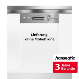 Hanseatic teilintegrierbarer Geschirrsp&uuml;ler "HGTI4582E97736BS", Energieeffizienz: E (A-G), silber (edelstahlfarben), B:44,8cm H:81,5cm T:57cm, Geschirrsp&uuml;ler, inkl. 3 Jahre Herstellergarantie