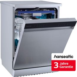 Hanseatic Standgeschirrsp&uuml;ler "HG6085B14U7609WS", Energieeffizienz: B (A-G), silber (silberfarben), B:60cm H:85cm T:60cm, Geschirrsp&uuml;ler, inkl. 3 Jahre Herstellergarantie
