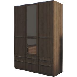 Kleiderschrank Priess "Schrank Garderobe W&auml;scheschrank Barcelona in 5 Breiten", braun (eichefarben artisan), B:140cm H:193cm T:54cm, Holzwerkstoff, Schr&auml;nke, Kleiderschrank, viel Stauraum, ger&auml;umige Schubk&auml;sten, mit Spiegel, MADE IN GERMANY