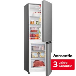 Hanseatic K&uuml;hl-/Gefrierkombination "HKGK16155C", Energieeffizienz: C (A-G), silber (edelstahl), Rechtsanschlag, K&uuml;hlschr&auml;nke, inkl. 3 Jahre Herstellergarantie