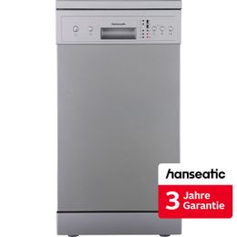 Hanseatic Standgeschirrsp&uuml;ler "HG4585E97636S", Energieeffizienz: E (A-G), silber (silberfarben), B:44,8cm H:84,5cm T:60cm, Geschirrsp&uuml;ler, inkl. 3 Jahre Herstellergarantie