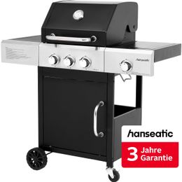 Gasgrill Hanseatic "Cleveland", silber (schwarz, silber), B:110cm H:112cm T:59cm, Grills, inkl. 3 Jahre Herstellergarantie