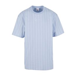 T-Shirt Karl Kani "Karl Kani Small Signature Essential Pinstripe Tee", Jungen, Gr. M, lightblau, 100% Baumwolle, gestreift, normal, Rundhals, Shirts T-Shirt
