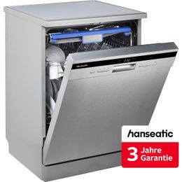 Hanseatic Standgeschirrsp&uuml;ler "HG6085B14U7635ES", Energieeffizienz: B (A-G), silber (edelstahlfarben), B:60cm H:84,5cm T:60cm, Geschirrsp&uuml;ler, inkl. 3 Jahre Herstellergarantie, Topseller