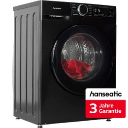 Hanseatic Waschmaschine "HWMA714ABI", Energieeffizienz: A (A-G), schwarz, B:60cm H:85cm T:48cm, Waschmaschinen, inkl. 3 Jahre Herstellergarantie, Topseller