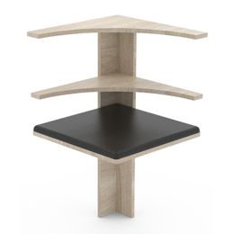 Essgruppe Vcm "Eckverbindung f&uuml;r die Sitzgruppe Esal", braun (sonoma, eiche), B:43cm T:43cm, Obermaterial: 100% Holz Wood., Ansatztischplatten, Essgruppe