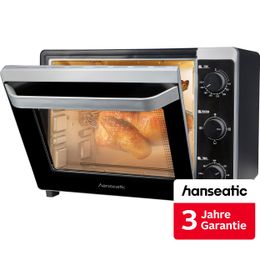 Hanseatic Minibackofen "17194935, 30 L Volumen, 1600 W", schwarz, B:45cm H:35cm T:40cm, Miniback&ouml;fen, inkl. 3 Jahre Herstellergarantie, Minibackofen