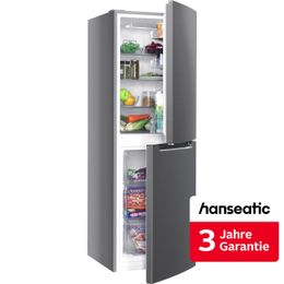 Hanseatic K&uuml;hl-/Gefrierkombination "HKGK16655CNFI", Energieeffizienz: C (A-G), silber (edelstahl), Rechtsanschlag, wechselbar, K&uuml;hlschr&auml;nke, inkl. 3 Jahre Herstellergarantie