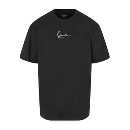 Kurzarmshirt Karl Kani "Karl Kani Herren KKMQ12001 SMALL SIGNATURE TEE BLK", Jungen, Gr. M, schwarz, 100% Baumwolle, bedruckt, normal, Rundhals, Shirts