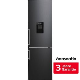 Hanseatic K&uuml;hl-/Gefrierkombination "HKGK17955CNFWD", Energieeffizienz: C (A-G), silber (edelstahl, schwarz), Rechtsanschlag, K&uuml;hlschr&auml;nke, inkl. 3 Jahre Herstellergarantie