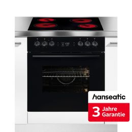 Hanseatic Elektro-Herd-Set "HB70AB+HC46CB", Energieeffizienz: A (A+++-D), schwarz, Herdsets, inkl. 3 Jahre Herstellergarantie