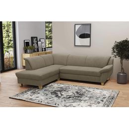 Ecksofa Home Affaire "Yesterday zeitlos und elegant, bequeme Armlehnen, L-Form", braun (schlamm), B:254cm H:80cm T:186cm, 100% Polyester;Primabelle-Microfaser (100% Polyester);Antikleder-Optik Melrose (100% Polyester), Sofas, Ecksofa, wahlweise mit Bettfunktion, auch in Cord