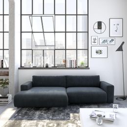 Ecksofa Musterring "LUCIA zeitlos, bequem, sch&ouml;ne Detailverarbeitung Breite 296cm, L-Form", schwarz (schwarz samt), B:296cm H:81cm T:190cm, Flachgewebe VALMONT (60% Baumwolle/40% Leinen);Leder PURO, pigmentiertes Leder;Microfaser CRONA (100% Polyester);Flachgewebe FLORIS (100% Polyester);Leder BAX, pigmentiertes Leder, Sofas, Ecksofa