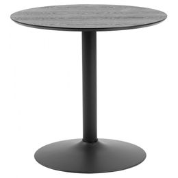 Esstisch ACTONA GROUP "Ibiza, Runder K&uuml;chentisch - pflegeleicht, platzsparend & robust", schwarz, B:80cm H:74cm T:80cm, Tische, Runde Esstische Esstisch, Cafetisch, Esstisch rund &Oslash; 80 cm, Schwarz, mit Trompete Gestell