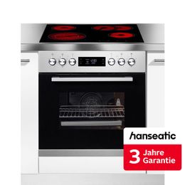 Hanseatic Elektro-Herd-Set "HBCO7010PA1 + HC46066CB", Energieeffizienz: A+ (A+++-D), silber (edelstahlfarben), Herdsets, inkl. 3 Jahre Herstellergarantie