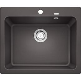 Granitsp&uuml;le Blanco "NAYA 6", grau (felsgrau), B:62cm H:22cm T:51cm, Verbundwerkstoff, K&uuml;chensp&uuml;len