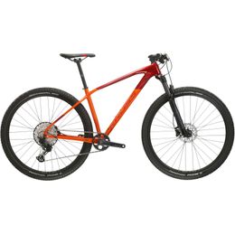 Mountainbike KROSS "Hardtail Level 10.0" Gr. 41, rot (rot, schwarz), Fahrr&auml;der, Herren, 41cm, 29 Zoll (73,66cm) hinten: 29 Zoll (73,66cm), mit Carbon-Rahmen und -Gabel