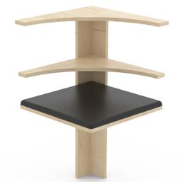 Essgruppe Vcm "Eckverbindung f&uuml;r die Sitzgruppe Esal", braun (anthrazit, honig, eiche), B:43cm T:43cm, Obermaterial: 100% Holz Wood., Ansatztischplatten, Essgruppe