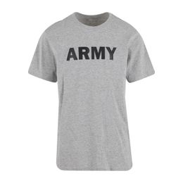 T-Shirt Brandit "Brandit Army T-Shirt", Jungen, Gr. S, grau melange, 100% Baumwolle, bedruckt, normal, Rundhals, Shirts T-Shirt
