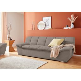 3-Sitzer DOMO collection "Lagoa, moderne Sitzheftung, bequem und komfortabel", braun (schlamm), B:232cm H:76cm T:96cm, Sofas, frei im Raum stellbar, in gro&szlig;er Farbauswahl