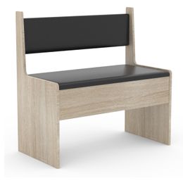 Bank Vcm "Holz Eckbank Sitzbank Bank Truhe Esal Breite 80 cm", braun (sonoma, eiche), B:80cm T:42cm, Obermaterial: 100% Holz Wood., Sitzb&auml;nke