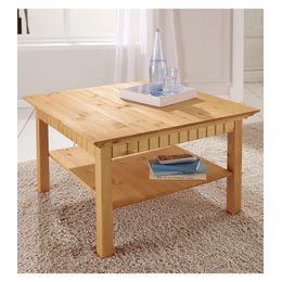 Couchtisch OTTO HOME "Lisa, Tisch, Kaffeetisch, Beistelltisch", beige (natur), B:76cm H:45cm T:76cm, Tische, Couchtisch, Kaffeetisch, massives Kiefernholz, FSC, B/T/H: 76x76x45 cm