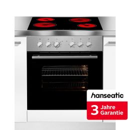Hanseatic Elektro-Herd-Set "HB75AS+HC46CB", Energieeffizienz: A (A+++-D), edelstahl, Herdsets, inkl. 3 Jahre Herstellergarantie, Topseller