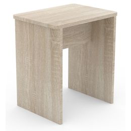 Essgruppe Vcm "Sitzhocker W&uuml;rfel Fu&szlig;ablage Beistelltisch Esal", braun (sonoma, eiche), B:40cm T:30cm, Obermaterial: 100% Holz Wood., Hocker, Essgruppe