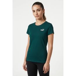 T-Shirt Puma "ESS SMALL NO. 1 LOGO TEE (S)", Damen, Gr. L, gr&uuml;n terrain, Jersey, Obermaterial: 100% Baumwolle, unifarben, regular fit normal, Rundhals, Shirts T-Shirt, Kurzarm, aus Baumwolle, mit Rundhalsausschnitt