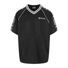 T-Shirt Karl Kani "Karl Kani Herren", Jungen, Gr. S, schwarz, 100% Polyester, bedruckt, oversize, Rundhals, Shirts T-Shirt