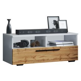 Wohnzimmertisch Vcm "Holz TV Lowboard M&ouml;bel Fernsehschrank Arila L", braun (wei&szlig;, honig, eiche), B:95cm T:40cm, Regale, TV-Board