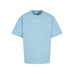 T-Shirt Karl Kani "Karl Kani Small Signature Essential Tee", Jungen, Gr. L, blau, 100% Baumwolle, bedruckt, oversize, Rundhals, Shirts T-Shirt
