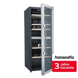 Hanseatic Weink&uuml;hlschrank "HWC77FCIA", Energieeffizienz: F (A-G), schwarz, B:48cm H:128,5cm T:57,5cm, Weink&uuml;hlschr&auml;nke, inkl. 3 Jahre Herstellergarantie