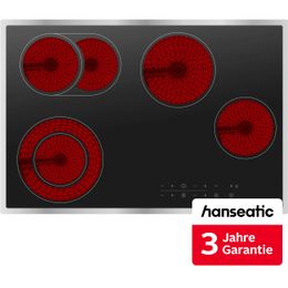 Hanseatic Elektro-Kochfeld "HC67778TS", schwarz, B:77cm H:5,5cm T:52cm, Kochfelder, inkl. 3 Jahre Herstellergarantie