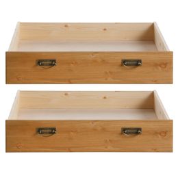 Schublade OTTO HOME "Madrid", beige (gelaugt, ge&ouml;lt), Hartfaserplatte, Massivholz, Schubladen, Schublade, aus Massivholz, der Unterboden ist aus einer Hartfaserplatte