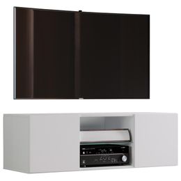 Wohnzimmertisch Vcm "Holz TV Wand H&auml;nge Lowboard Fernsehschrank Jusa 95", wei&szlig;, B:95cm T:36cm, Regale, TV-Sideboard