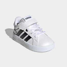 Sneaker adidas Sportswear "GRAND COURT 3.0 GIRLS EL I", M&auml;dchen, Gr. 21, cloud wei&szlig;, core schwarz, hi, res gelb, Synthetik, Schuhe Sneaker, f&uuml;r Kinder