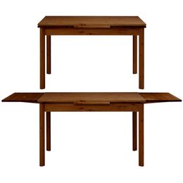 Esstisch OTTO HOME "Tirza, Tisch, Speisetisch", braun (dunkelbraun), B:120cm H:75cm T:80cm, Tische, Esstisch, aus massiver Kiefer, FSC zertifiziert, mit Auszugsfunktion