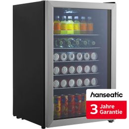 Hanseatic Getr&auml;nkek&uuml;hlschrank "HBC115ECBH", Energieeffizienz: E (A-G), silber (schwarz), B:54cm H:84,5cm T:55cm, K&uuml;hlschr&auml;nke, inkl. 3 Jahre Herstellergarantie