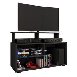 Wohnzimmertisch Vcm "TV Lowboard Fernsehschrank Konsole Balansia", schwarz, B:90cm T:36cm, Regale, TV-Board