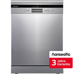 Hanseatic Standgeschirrsp&uuml;ler "HG6085C14T7635EI", Energieeffizienz: C (A-G), silber (edelstahlfarben), B:59,8cm H:84,5cm T:60cm, Geschirrsp&uuml;ler, inkl. 3 Jahre Herstellergarantie